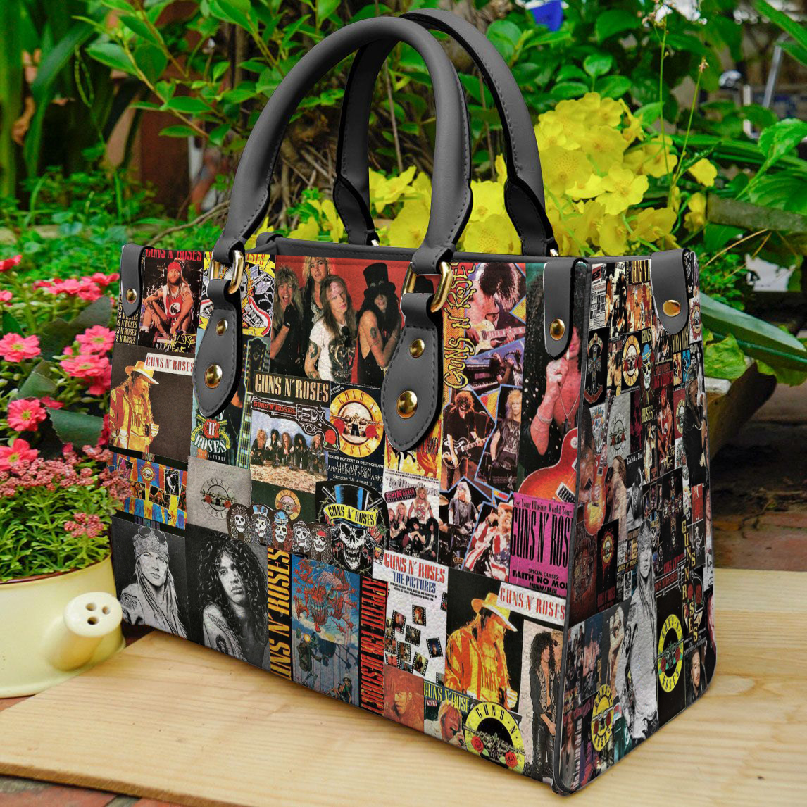 Guns N’ Roses A00 Leather Handbag - Rozoze